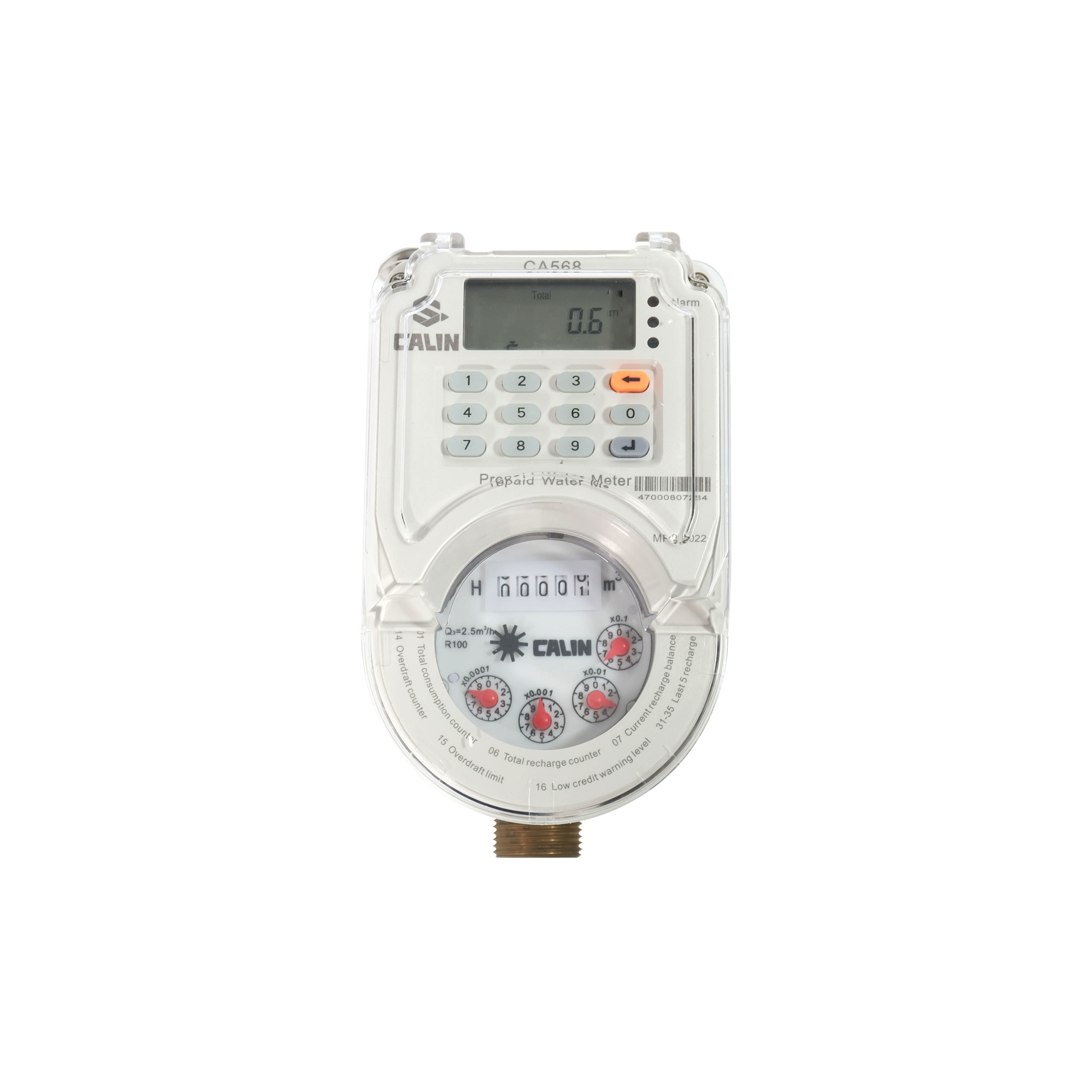 Contador de água de pré-pagamento STS multi-jet avançado com ecrã LCD ...
